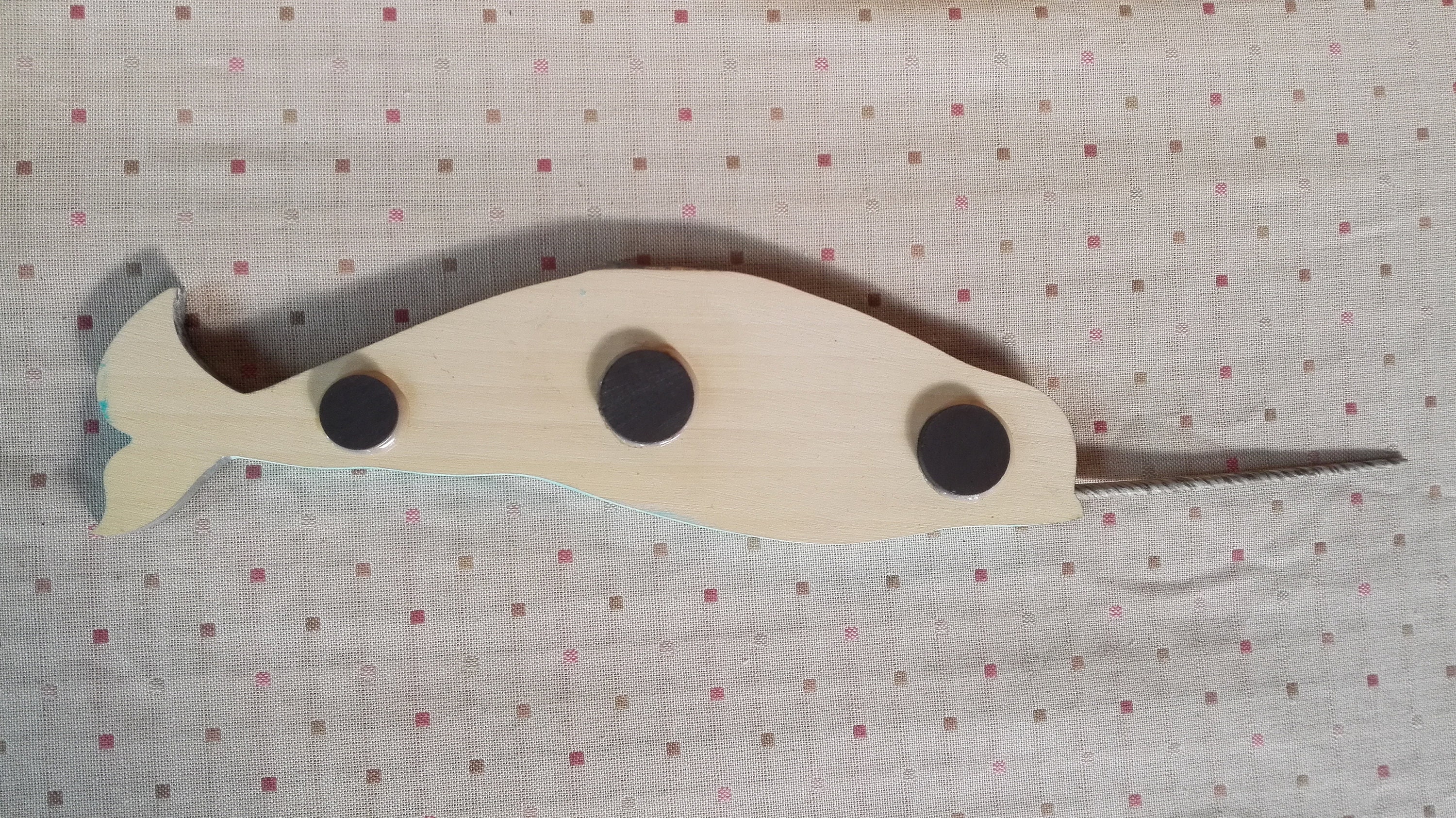 Narwhal Magnet Fridge Wood Fish Magnet Handmade Magnet Big Fish Magnet ...