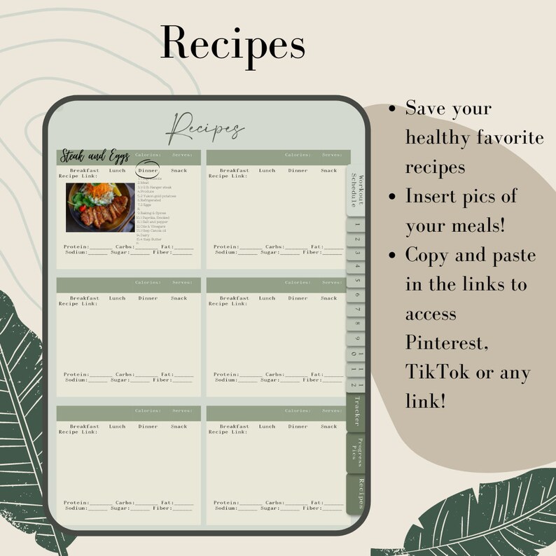 Digital Fitness Journal Goodnotes Notablity Health Journal - Etsy