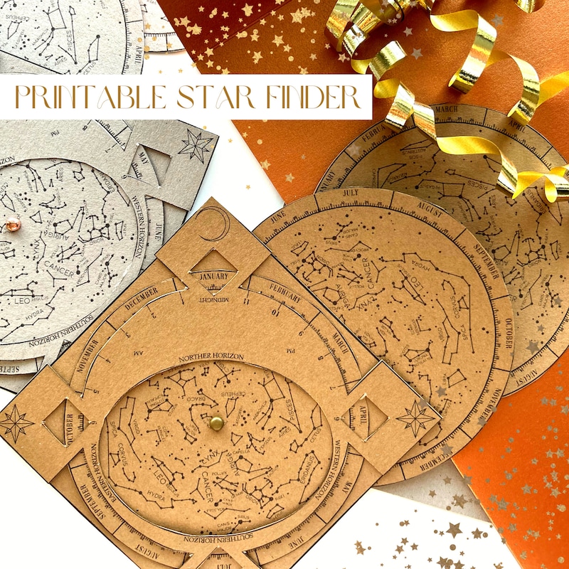 Mini Star Map Card - Etsy