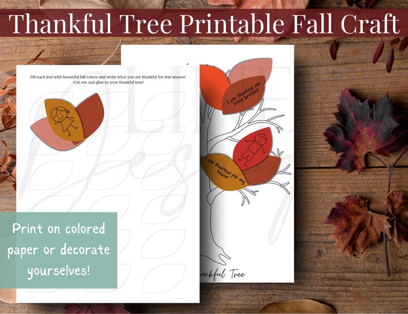 Árbol de agradecimiento imprimible para niños / Actividad de ...
