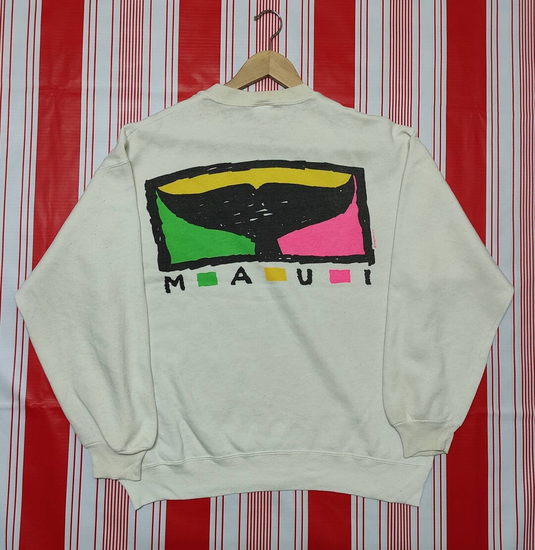 Vintage 80er Jahre Maui crazy shirt Haiwaii Sweatshirt Pullover Große ...