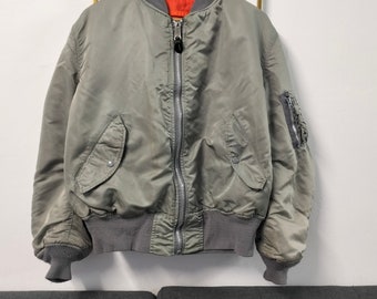 Vintage 90s Alpha Industries MA-1 USA Military Flight Jacket Bomber Jacket - Etsy