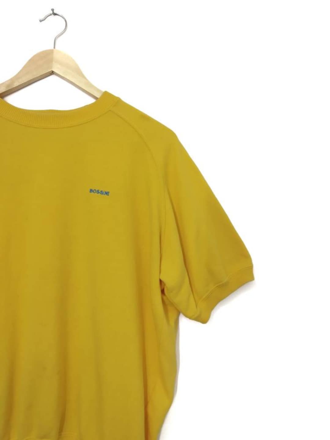 Bossini Small Logo Embroidered Yellow Colour Pullover Jumpers ...