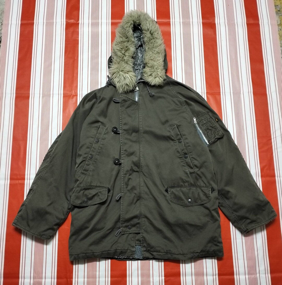 Alpha Industries Type N-3B Parka Fur Hoodie Jacket Size Extra Large XL ...