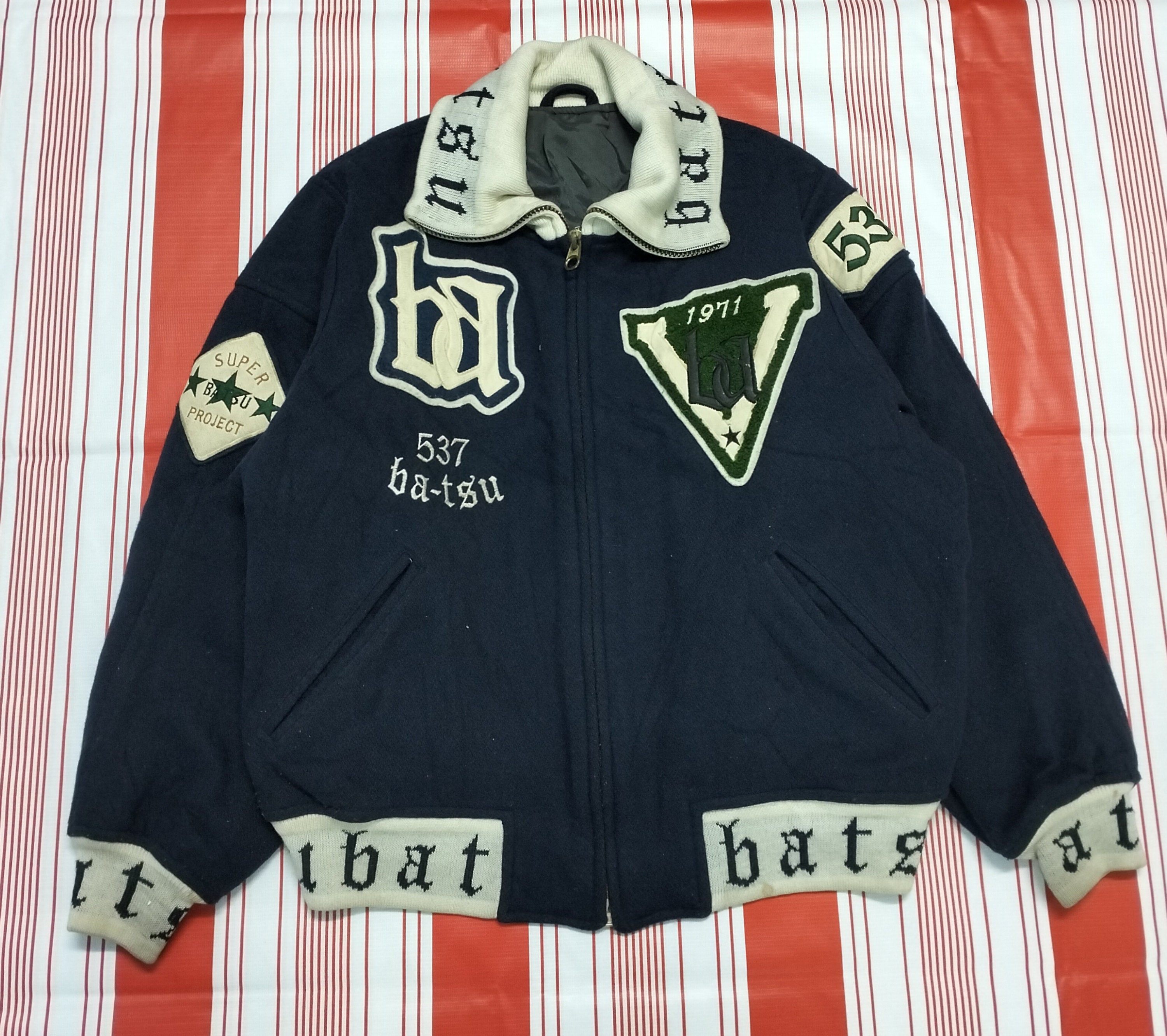 Vintage Batsu Wool Varsity Jacket Vintage Batsu Bombers Jacket - Etsy