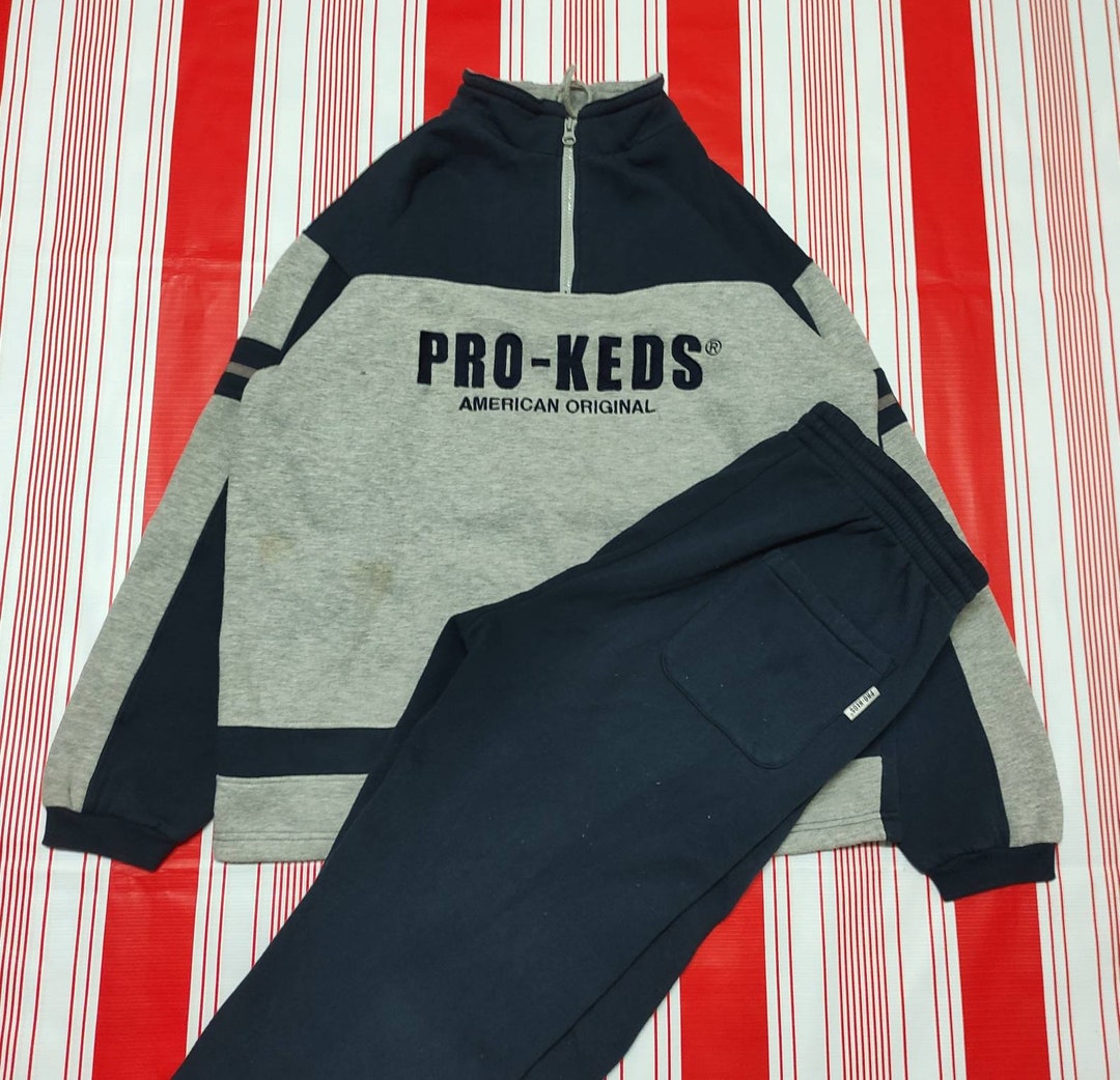 Vintage Pro-keds Big Logo Sweatshirt & Sweatpants Set // Fit L Size ...