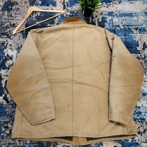 Vintage 1990s Distressed Carhartt Hooded Work Jacket / Vintage Workwear / Streetwear / 90s ...