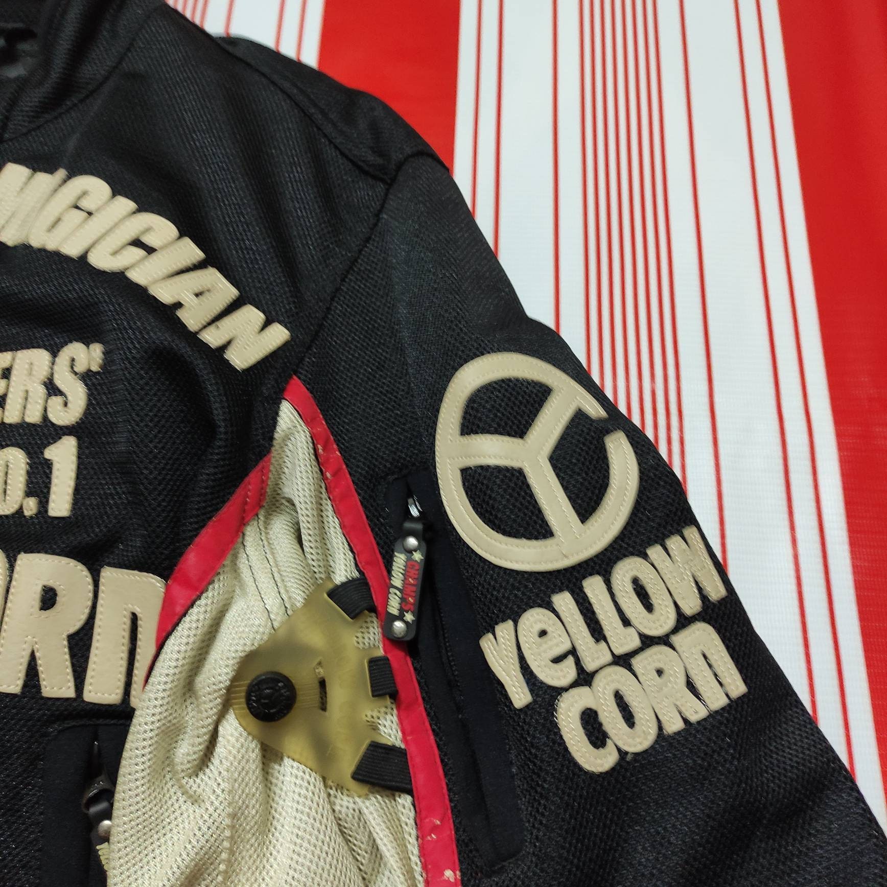 Vintage Yellow Corn Racing Jacket Motorsport Equipment Big Logo Japan ...
