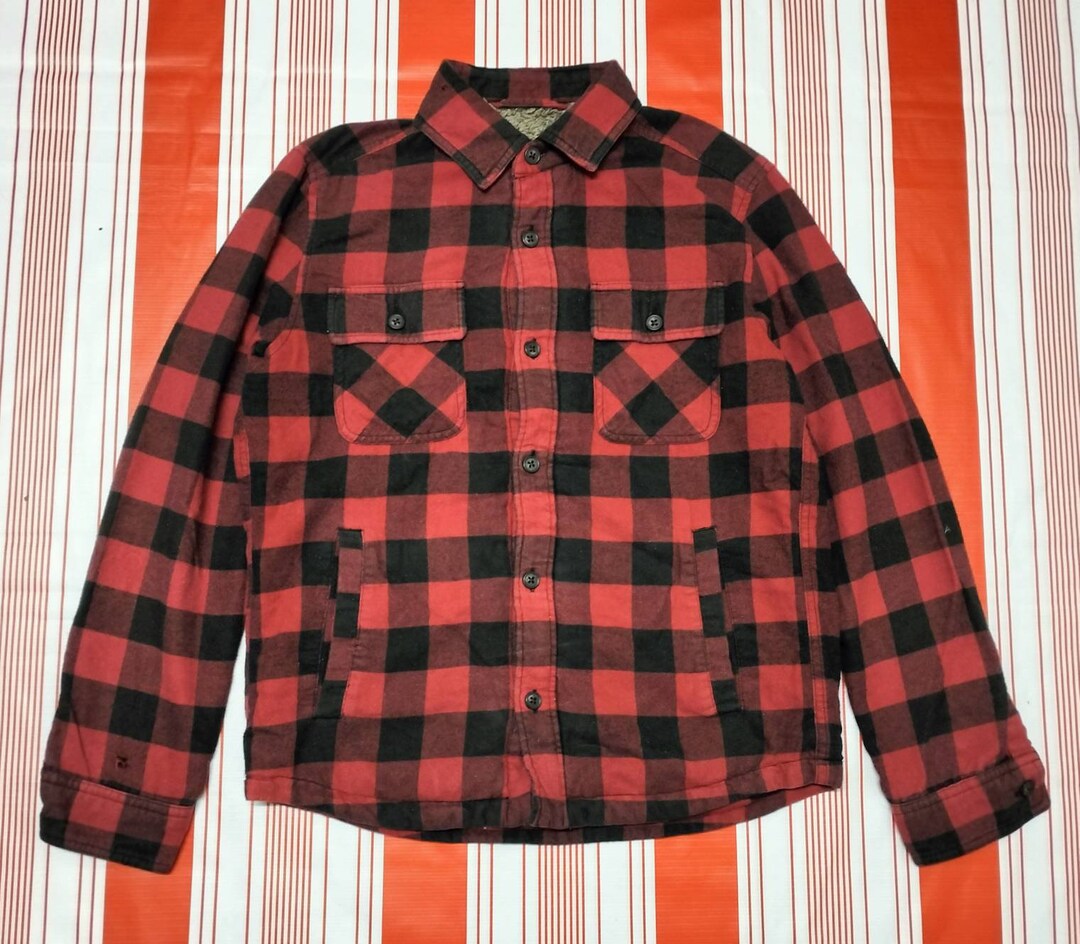 Vintage Japanese Brand Flannel Plaid Button Shirt Inspired Kurt Cobain ...