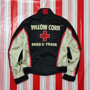Vintage Yellow Corn Racing Jacket Motorsport Equipment Big Logo Japan ...