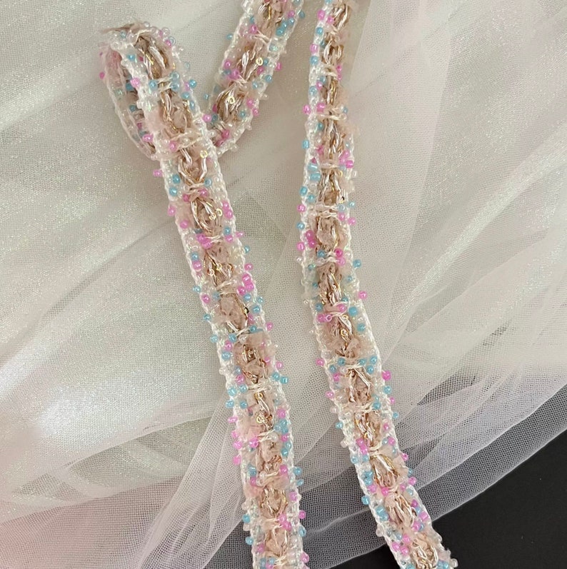 Beaded Lace Trim, Decor Trimming for Costume Design Sewing Bridal Trim ...