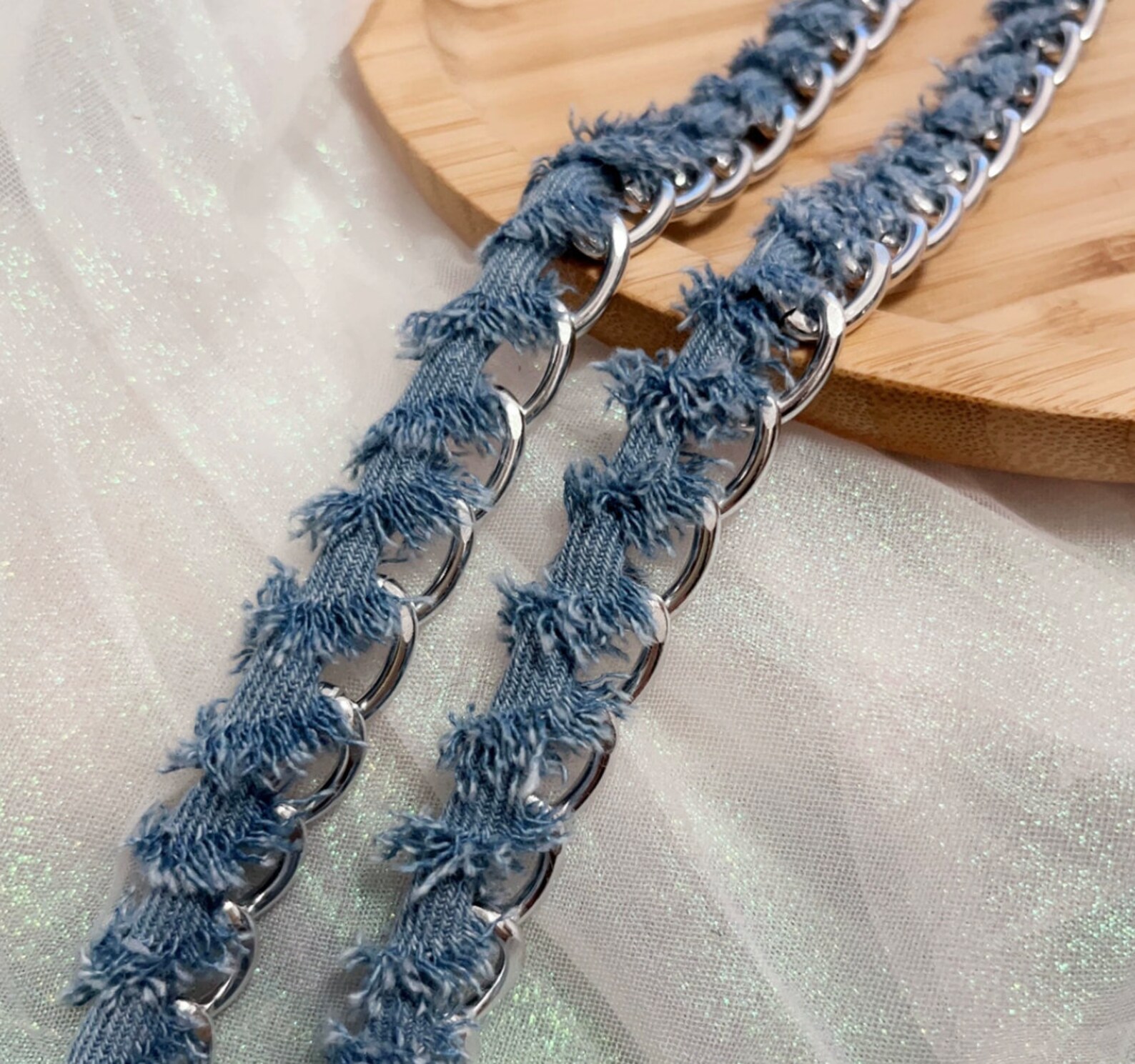 Denim Chain Lace Trim, Decor Trimming for Costume Design Sewing Trim ...