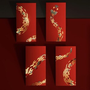 Chinese Lunar New Year of the Snake 2025 Red Packets, Money Envelopes ...