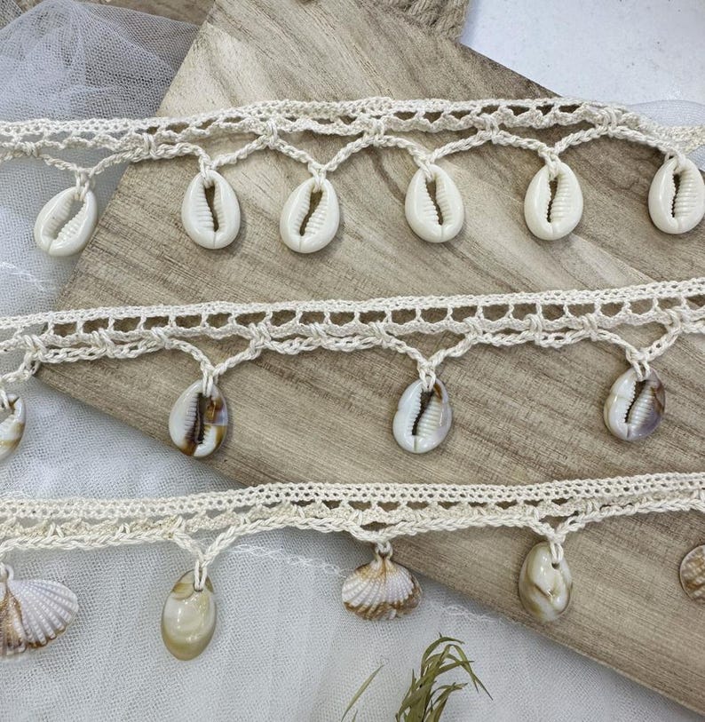 Boho Chic Seashell Fringe Trim - Vintage Inspired Clothing ...