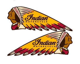 Indian motorcycle decal | Etsy