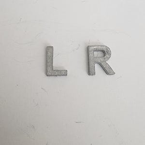 One Set of Lead Letters .375" L / R. Work Great for Homemade Xray ...
