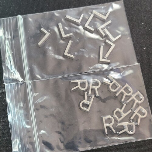 Set of 10 R and L Lead Letters for X-ray Markers Unmounted - Etsy