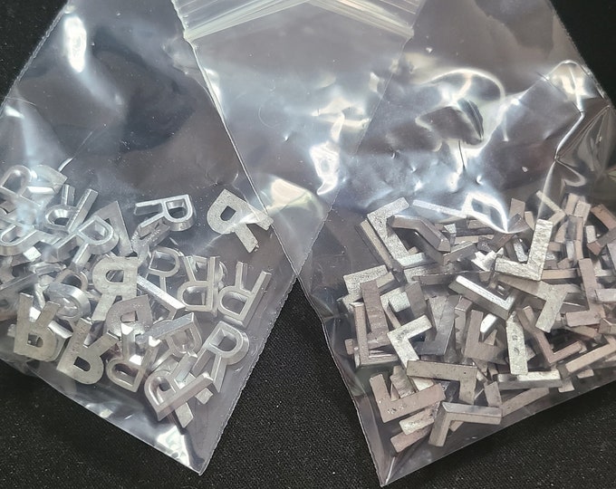Bulk Order Lead Letters- .5" L and R Letters for Xray Markers ...