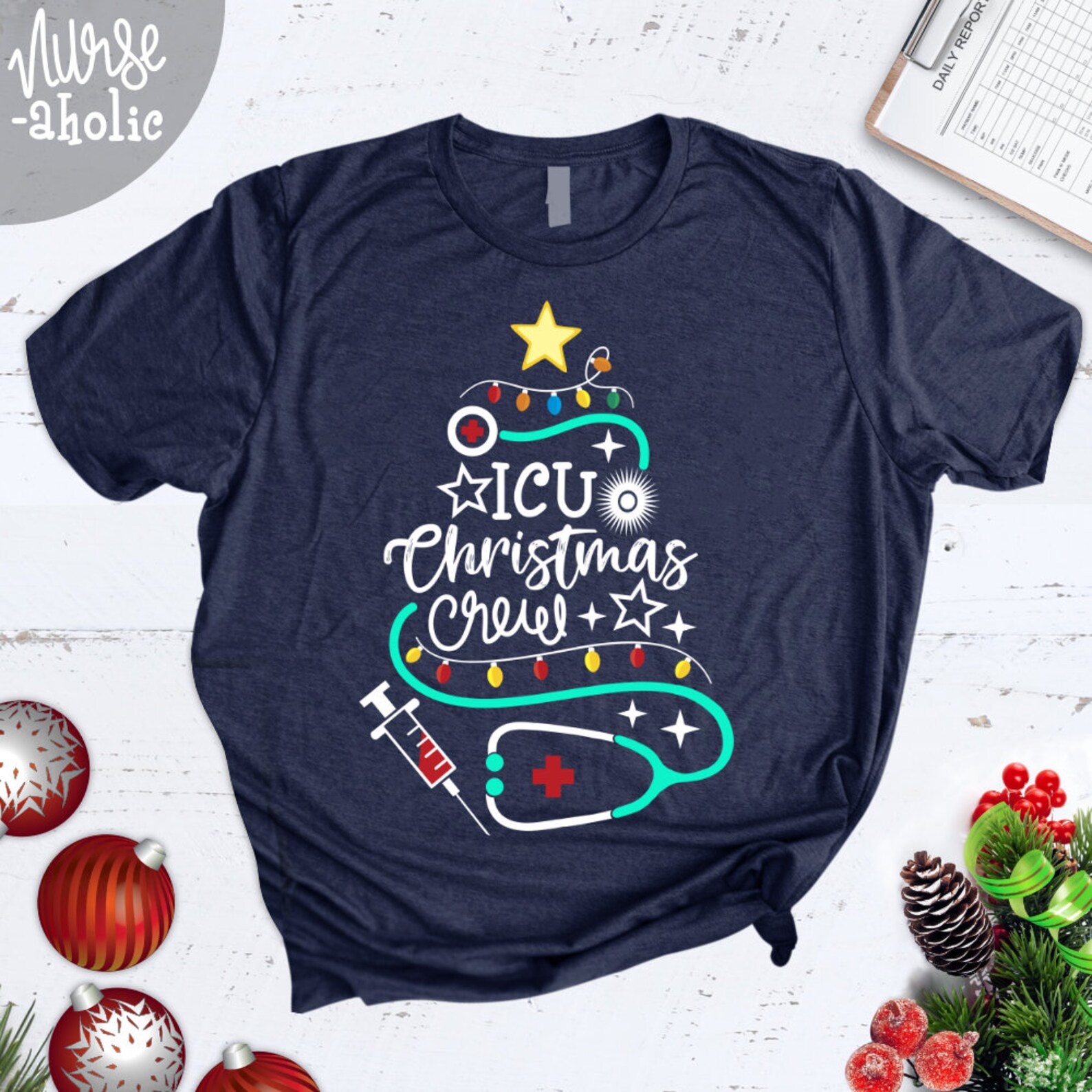ICU Christmas Crew Shirt/ Intensive Care Unit Nurse Ugly - Etsy