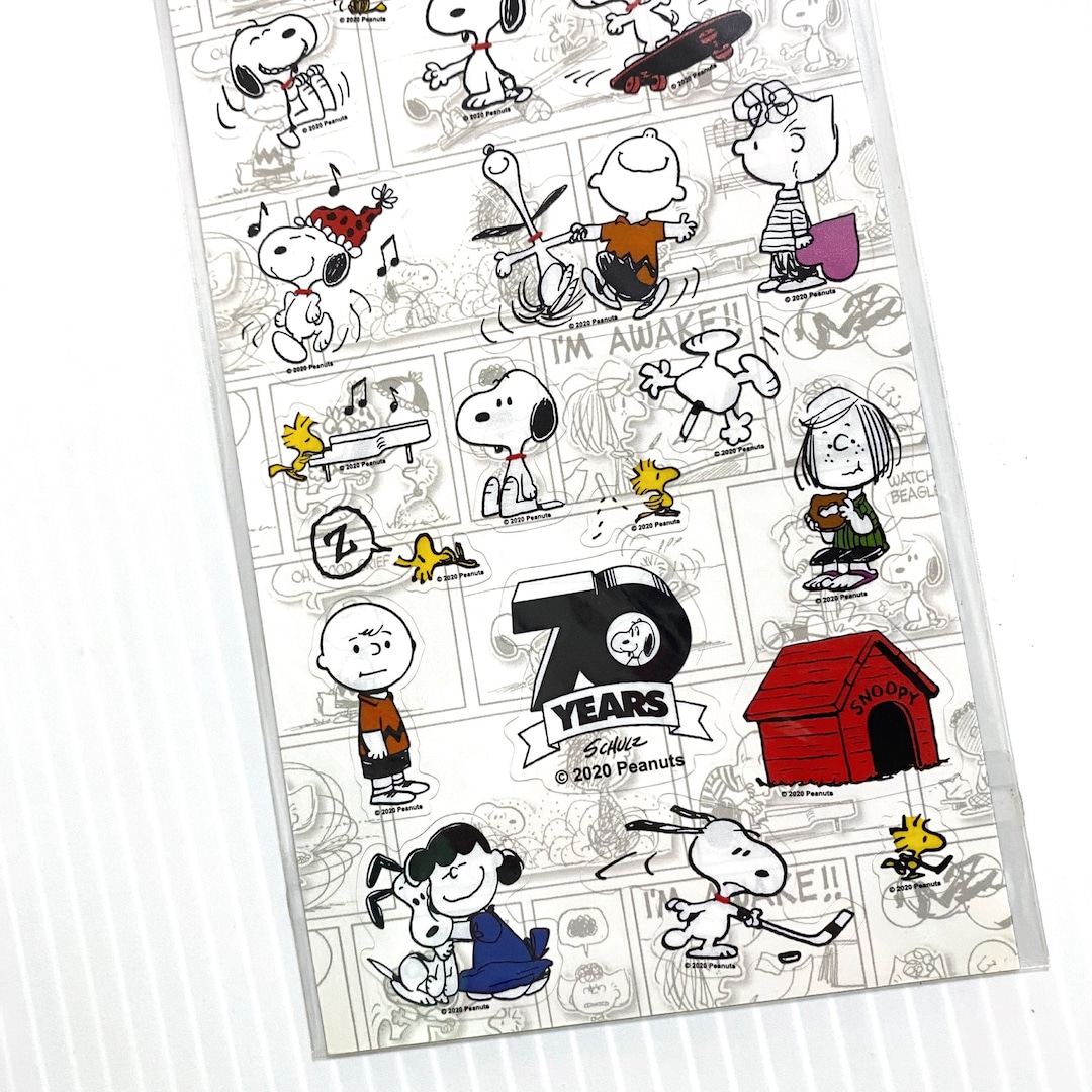 Peanuts Snoopy Stickers Cute Planner Decor Transparent Deco Sticker ...
