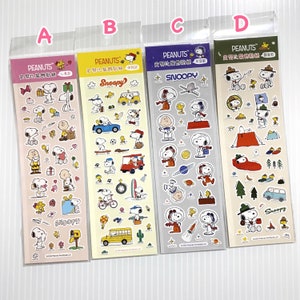 Peanuts Snoopy Stickers Cute Planner Decor Deco Sticker Scrapbooking ...