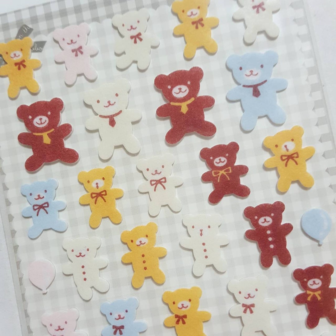 Felt Stickers Teddy Bear Stickers Animal Planner Decor Scrapbooking ...