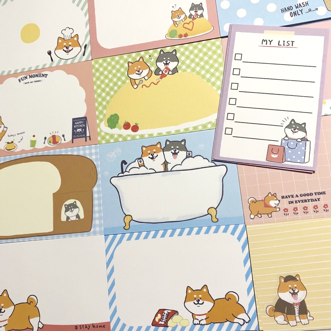40 Sheets Memo Set Cute Memo Paper Set thin Paper Small Writing Memo ...