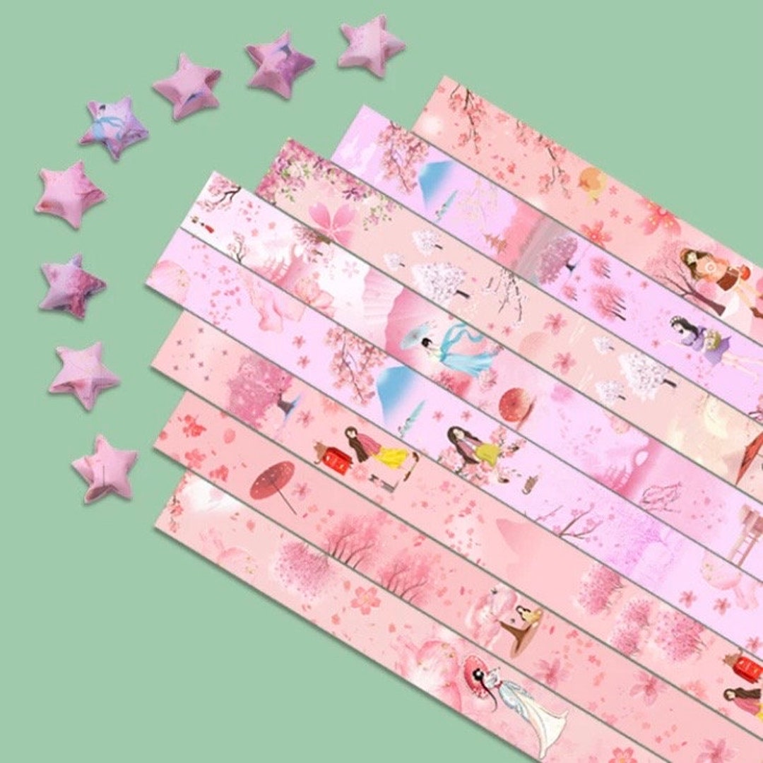 Origami Lucky Wishing Star Paper Cherry Blossoms Sakura Flower Floral ...