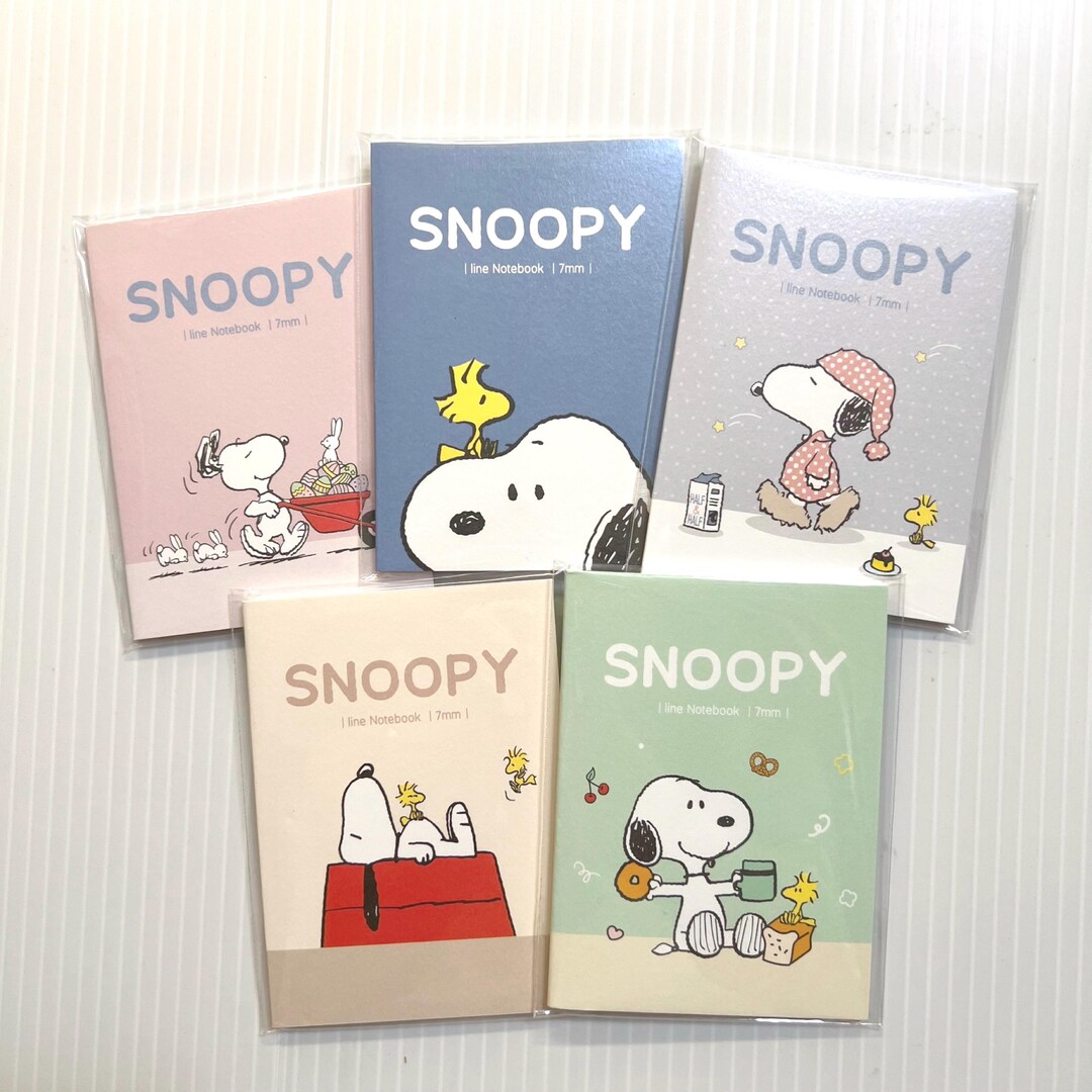 Peanuts Mini Snoopy Notebook Lined Cute Stationery Journaling Back to ...