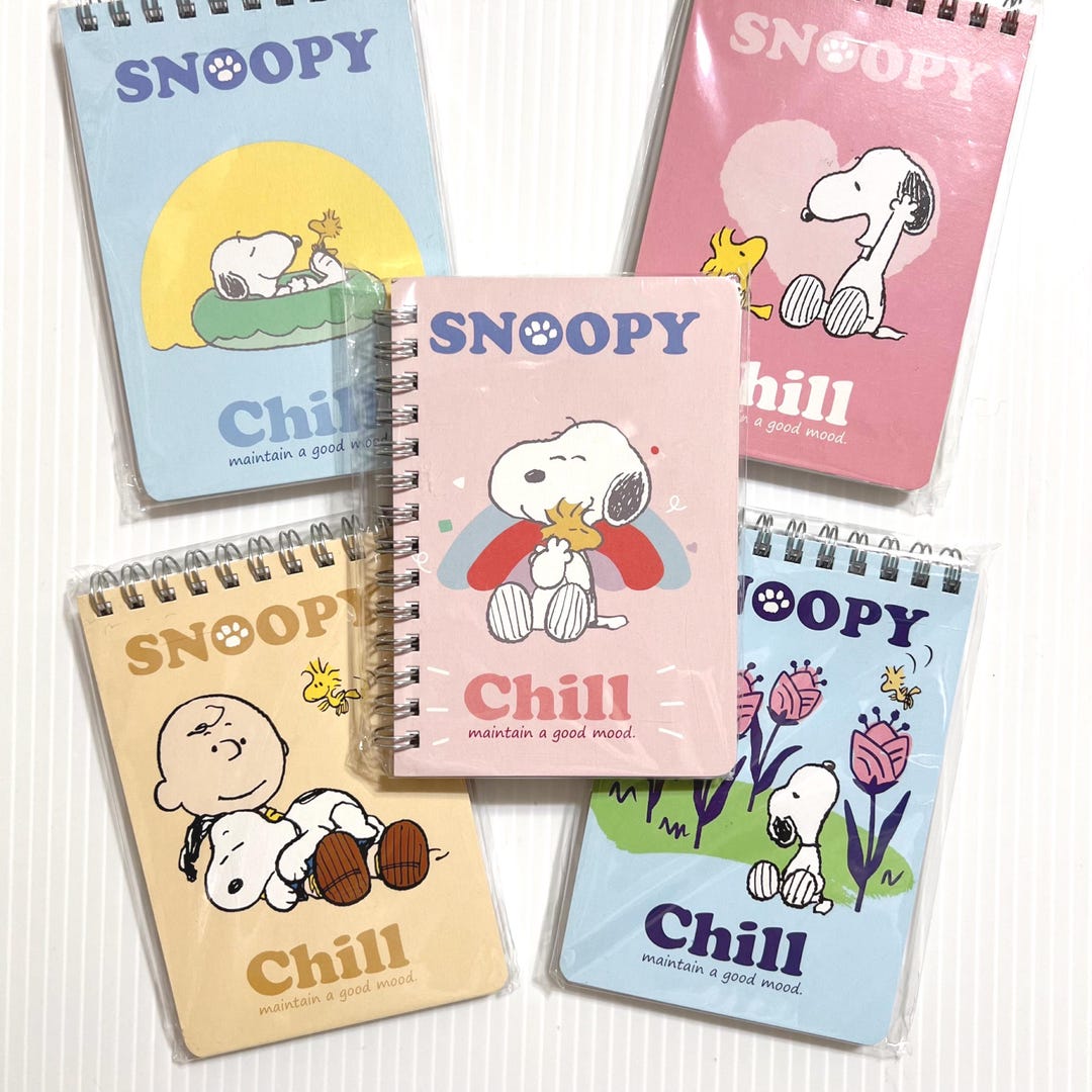Peanuts Small Snoopy Notebook Spiral Notebooks Lined Cute Stationery ...