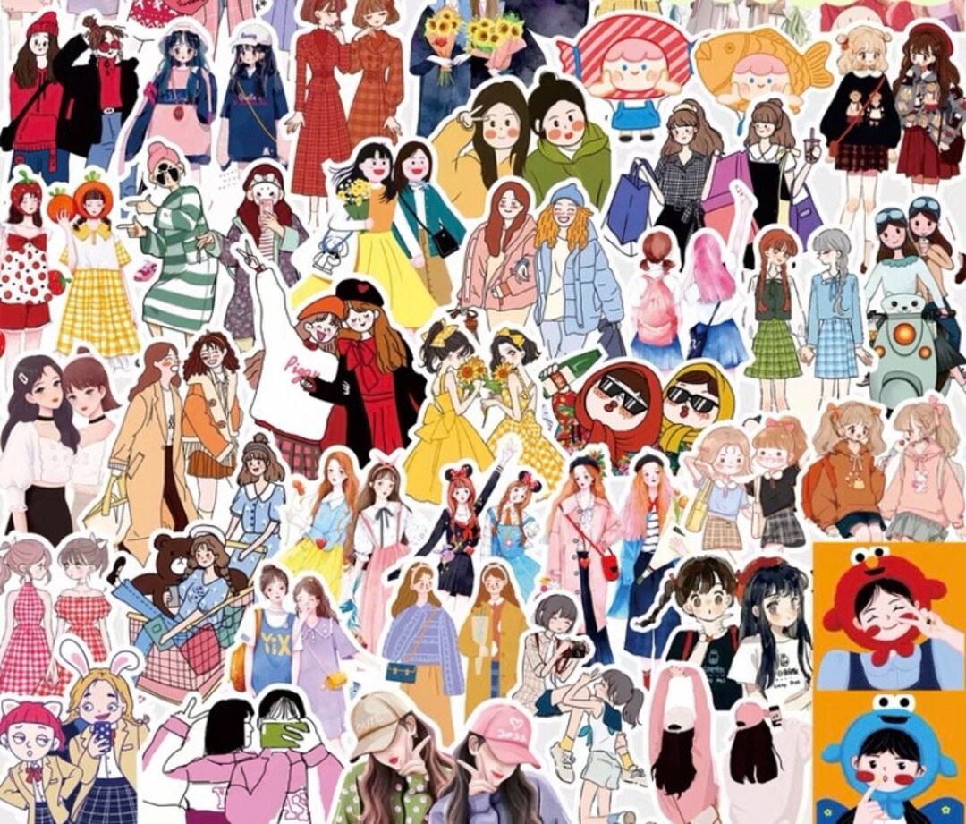 52pcs Girlfriend Stickers Pack BFF Girl Woman Classmate Sisters Friends ...