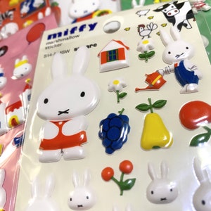 Miffy Sticker Puffy Stickers 3D Stickers Bunny Rabbit Puff Scrapbooking ...