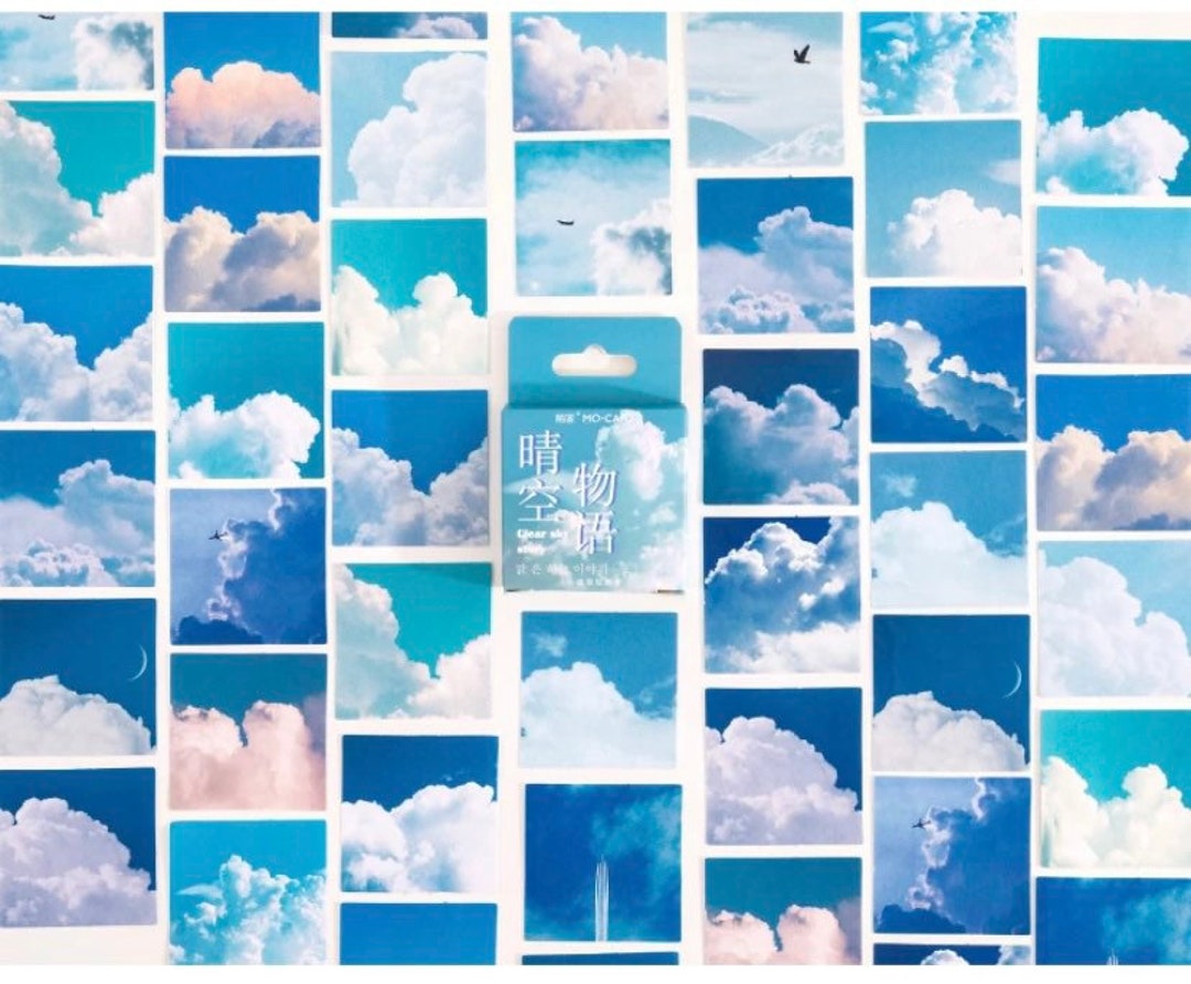 46pcs Sky Stickers Pack White Clouds Nature Day Journaling - Etsy
