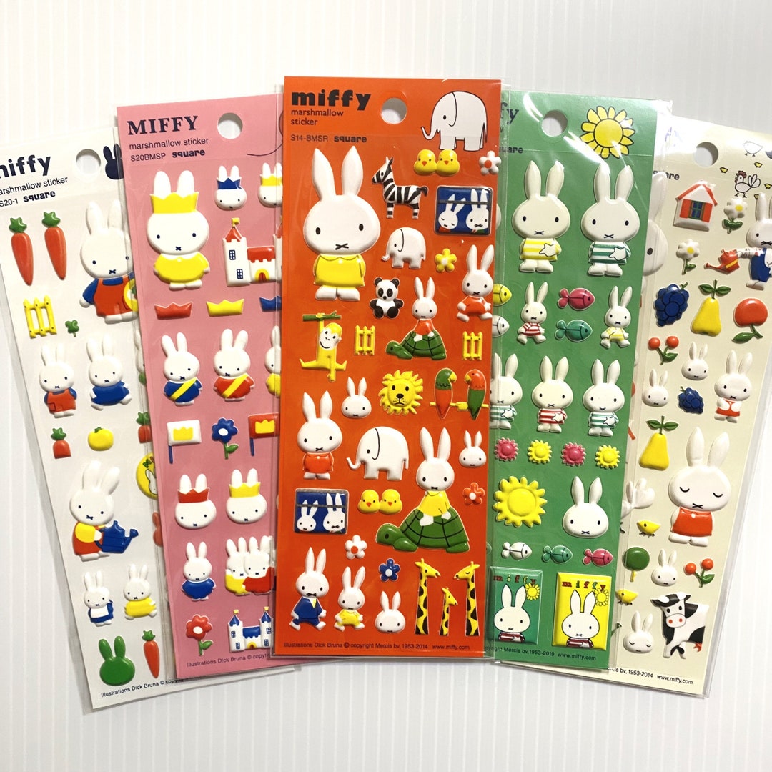 Miffy Sticker Puffy Stickers 3D Stickers Bunny Rabbit Puff Scrapbooking ...