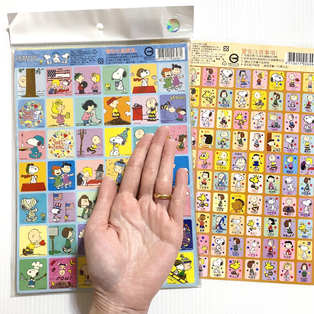 Peanuts Snoopy Stickers Cute Planner Decor Deco Sticker Scrapbooking ...