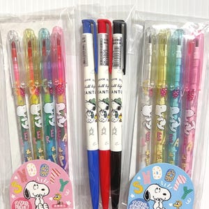 Peanuts Snoopy Pens Set Pencil Crayon Stacking Pencils Planner Writing ...