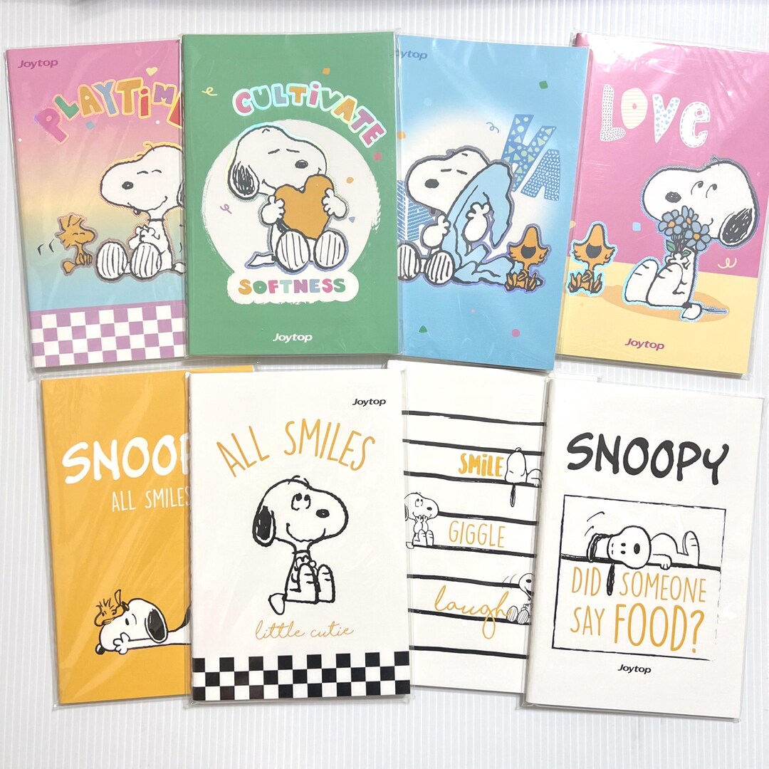 Peanuts Snoopy Lined Notebook Cute Stationery Weekly Daily Planner ...