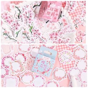 45pcs Sakura Sticker Pack Cherry Blossom Flower Spring Floral Deco ...
