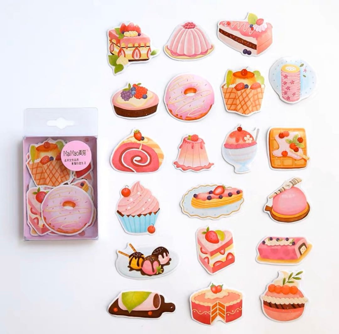 40pcs Dessert Stickers Pack Food Cake Cupcake Doughnut Foodie Planner ...