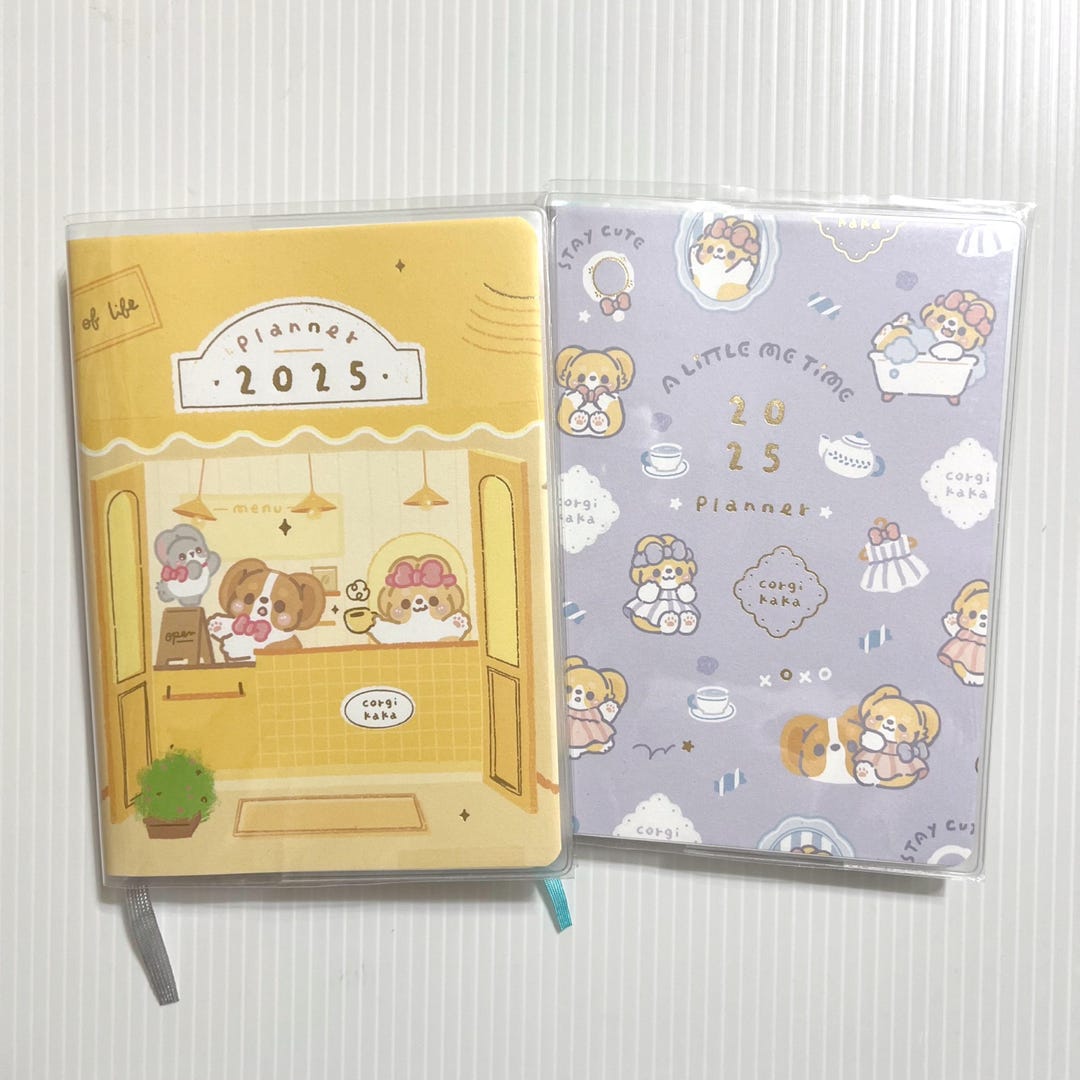 Corgi 2025 Schedule Book Cute Dog Monthly Weekly Planner Calendar ...