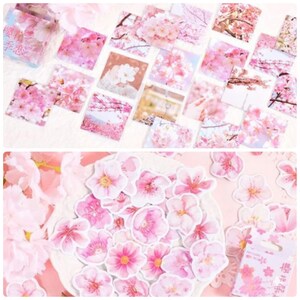 45pcs Sakura Sticker Pack Cherry Blossom Flower Spring Floral Deco ...