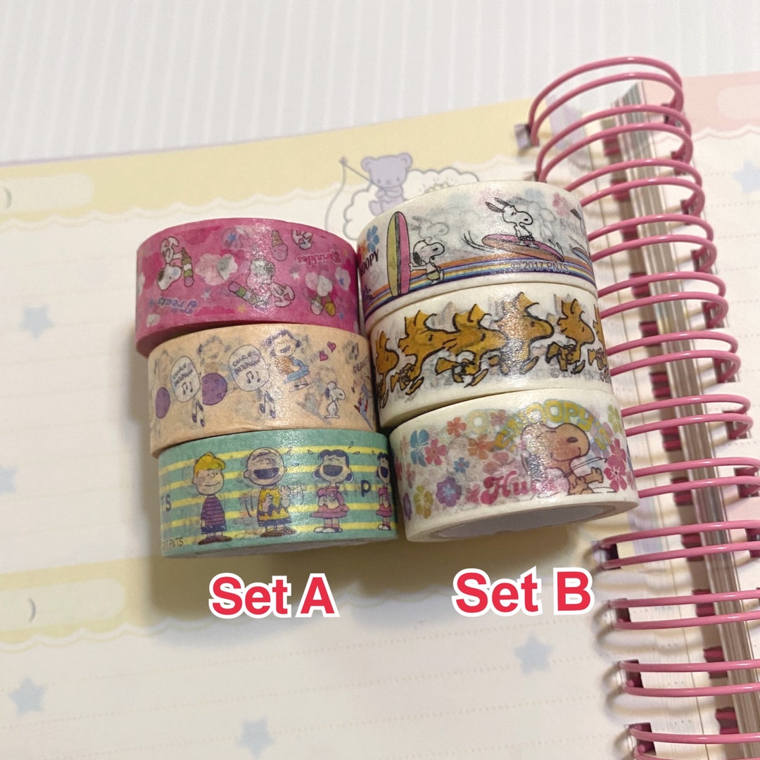 Peanuts Snoopy Washi Tape Set Masking Tape Cute Deco Tapes Planner ...
