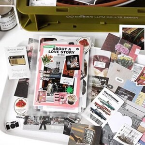 200pcs Junk Journal Ephemera Retro Stickers Scrapbook Kit Deco Paper ...
