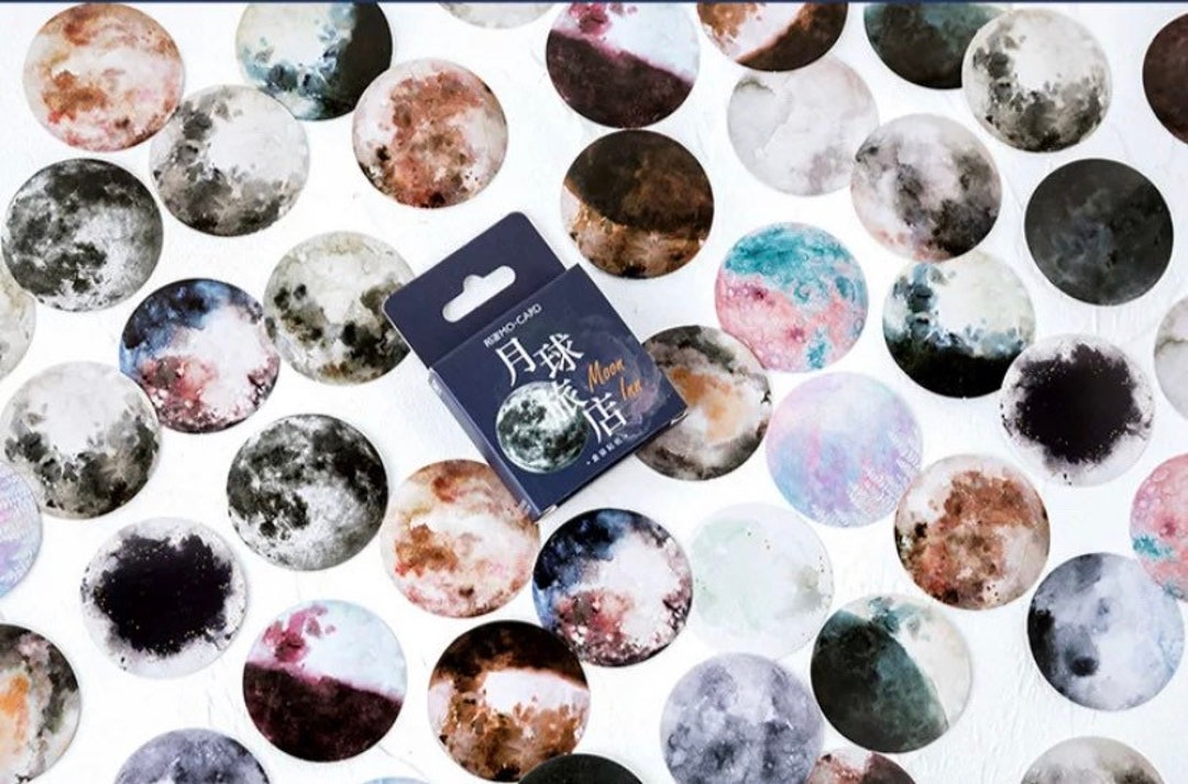 46pcs Moon Sticker Space Stickers Planner Stickers Diary Stickers ...
