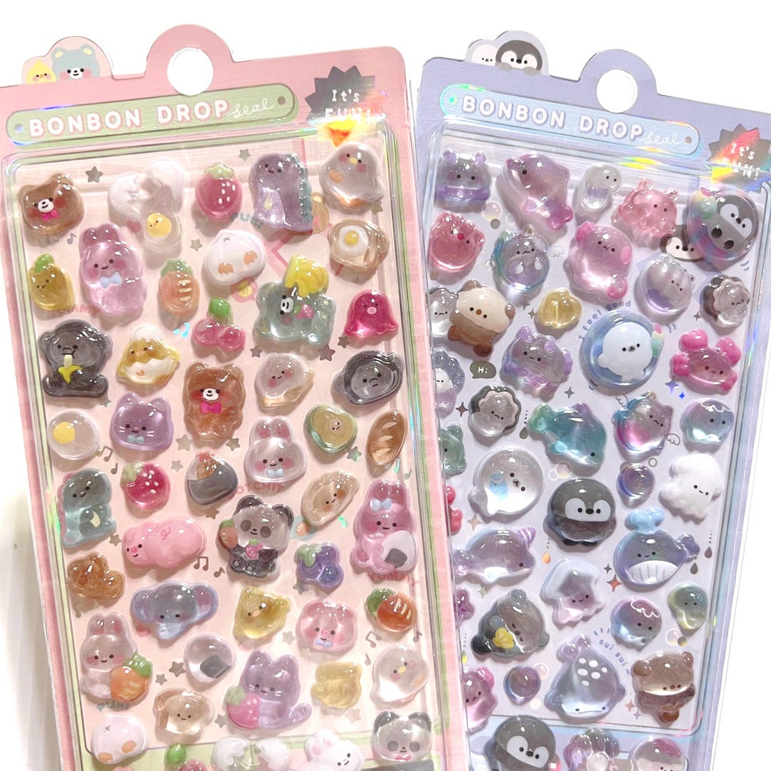 3D Stickers Cute Animal Ocean Journaling Cute Stickers Scrapbooking - Etsy