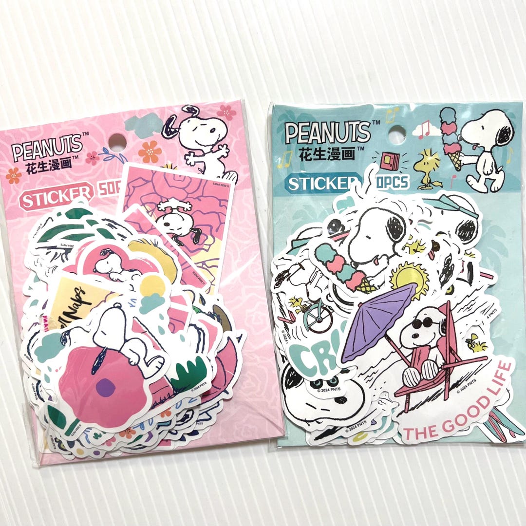 Peanuts Snoopy Stickers Pack Deco Stickers Scrapbooking Planner Decor ...