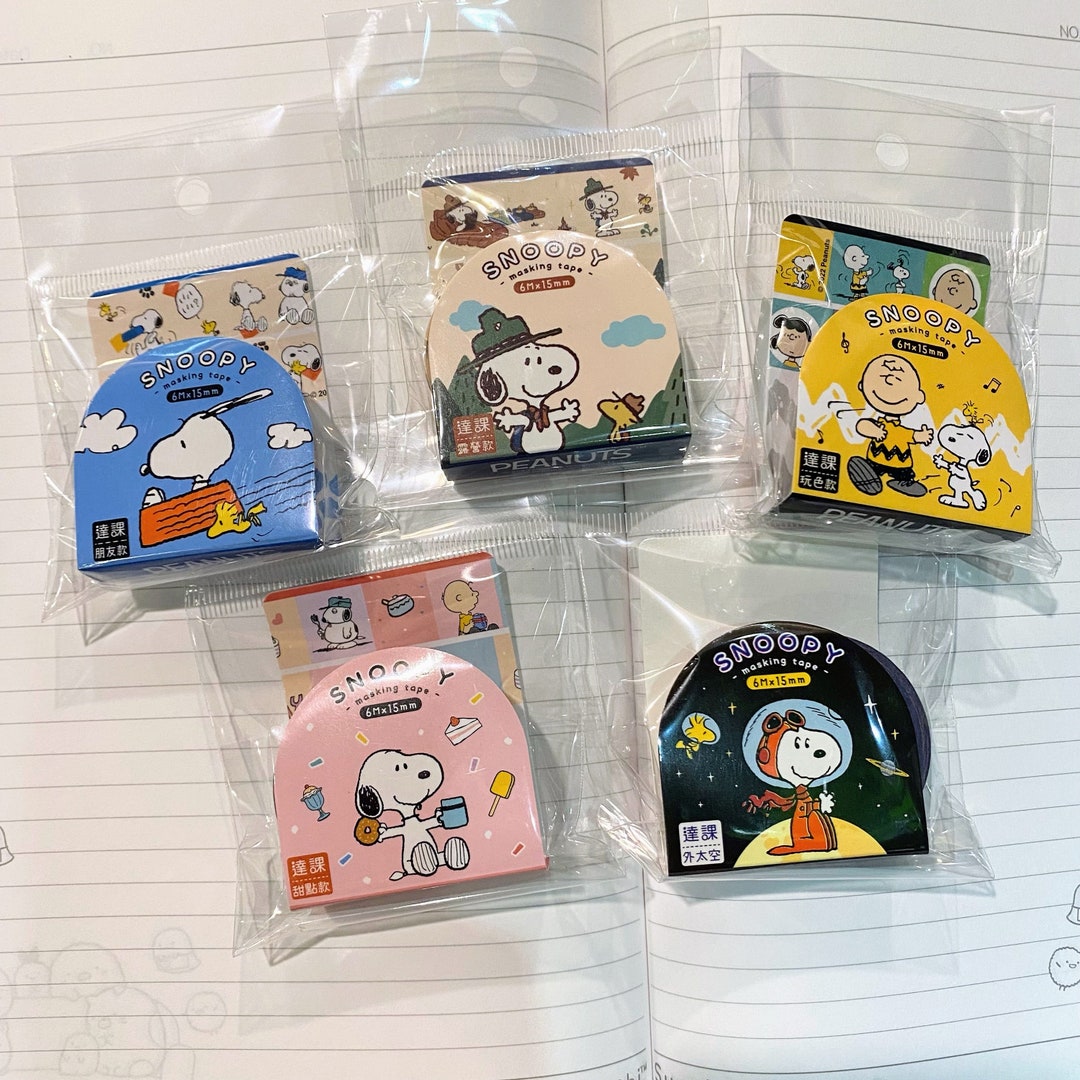 Snoopy Washi Tape Peanuts Masking Tape Cute Deco Tapes Planner Decor ...