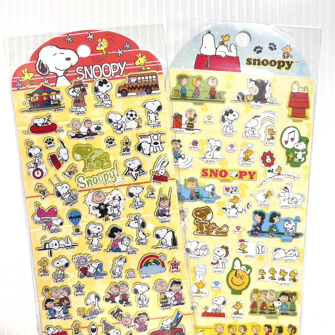 Peanuts Snoopy Stickers Cute Planner Decor Deco Sticker Scrapbooking ...