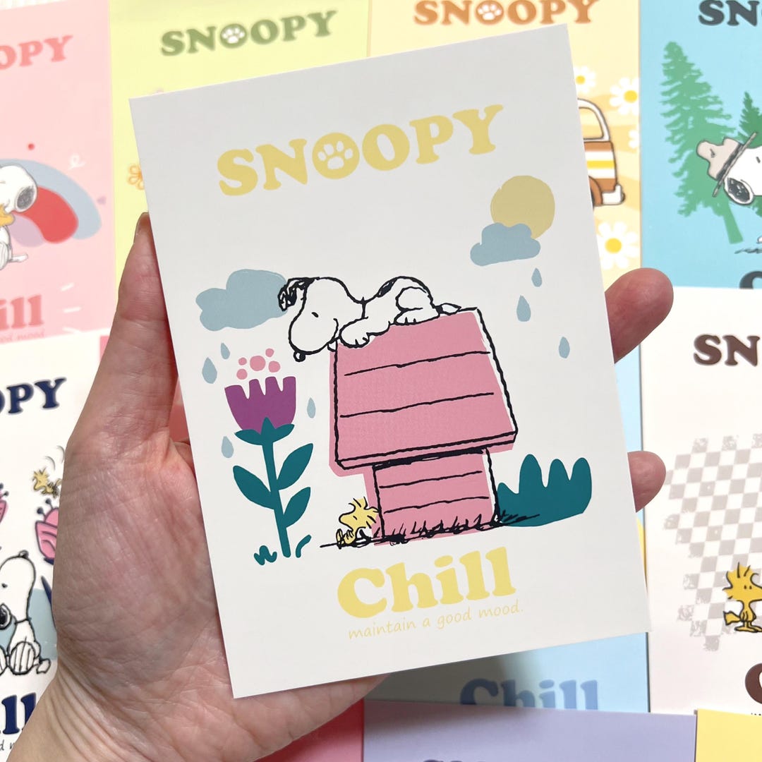 Peanuts Snoopy Postcard Greetings Message Card Snail Mail Happy Mail ...
