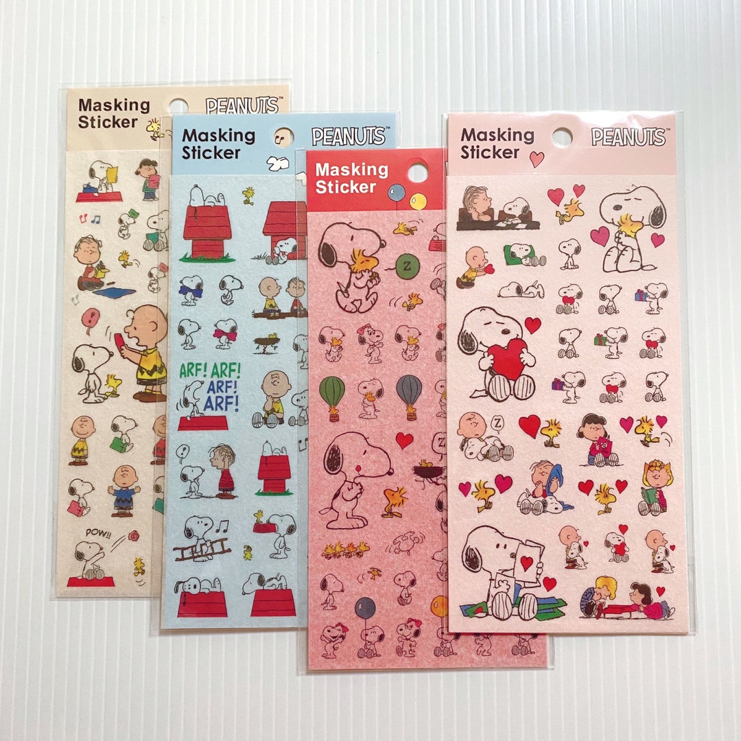 Peanuts Snoopy Stickers Cute Planner Decor Washi Stickers Deco Sticker ...